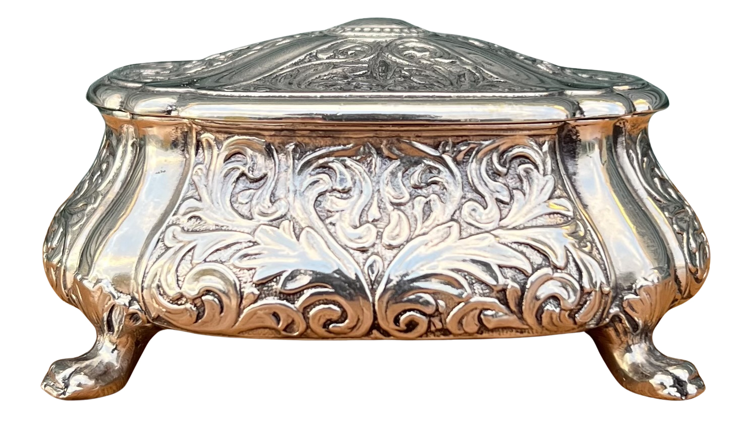 Small Silver Trinket Box Made In Italy #219656 | Auctionninja.com