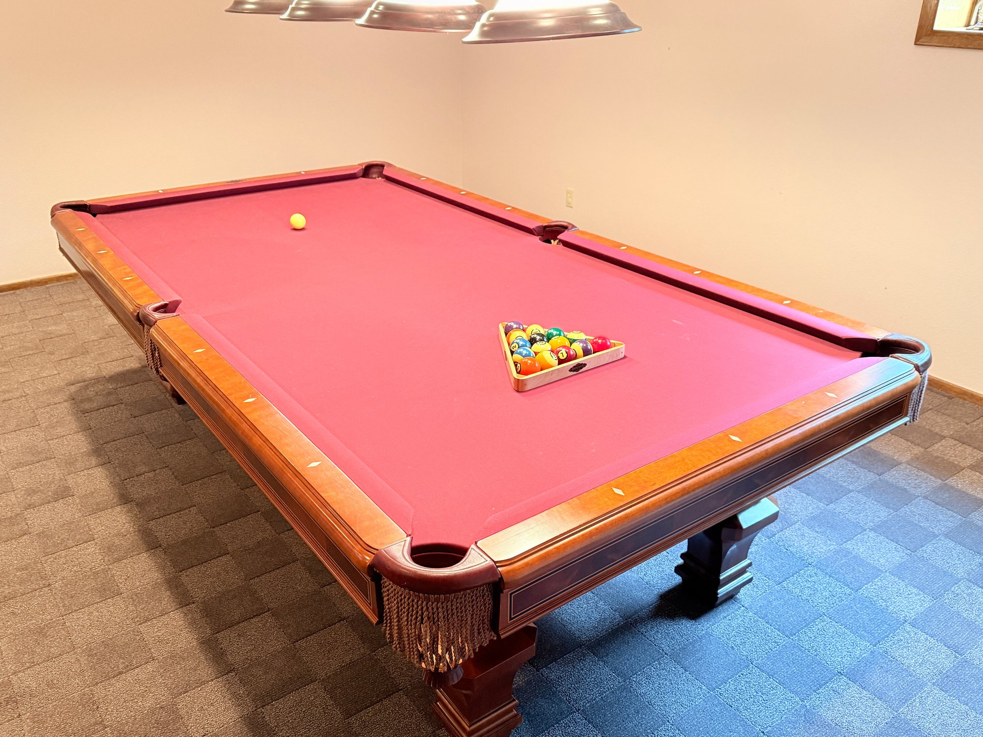 Brunswick European Style Ashbee 9 Ft Pool Table With Billiard Balls ...