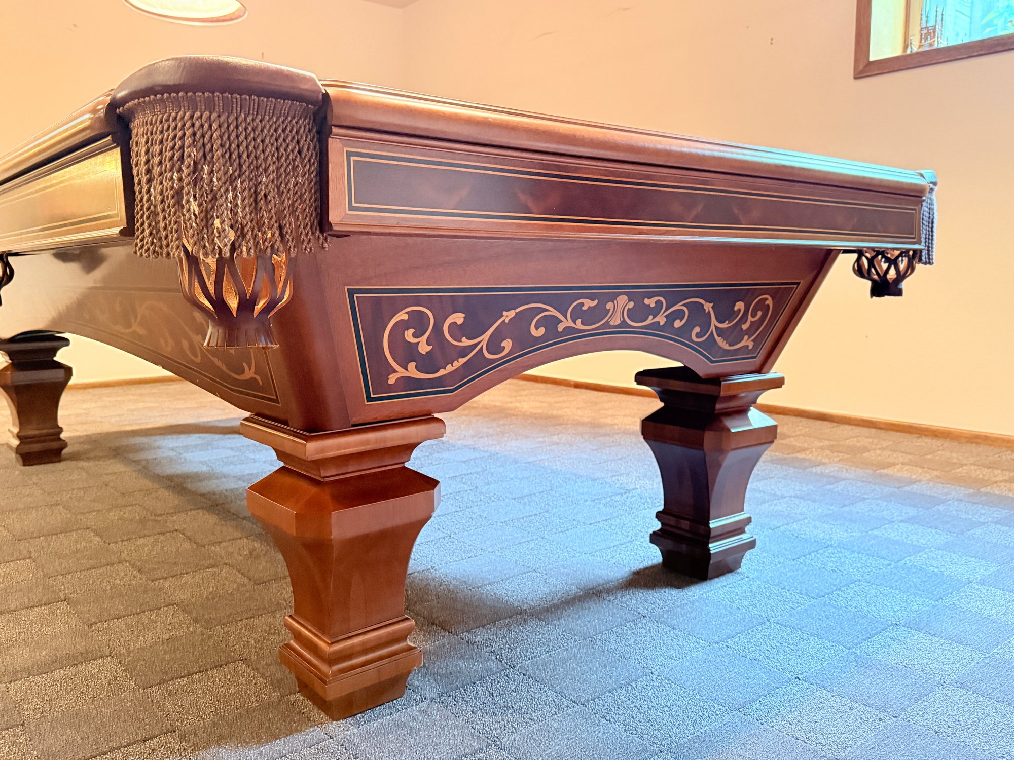 Brunswick European Style Ashbee 9 Ft Pool Table With Billiard Balls ...