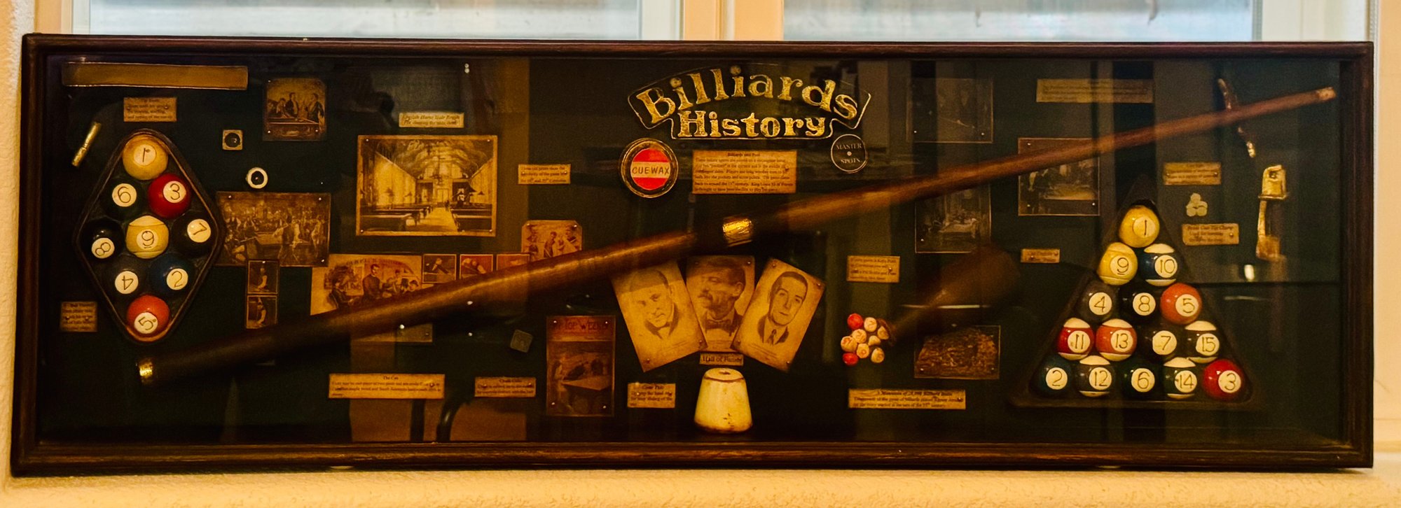 "Billiards History" Shadow Box #252081 | Auctionninja.com