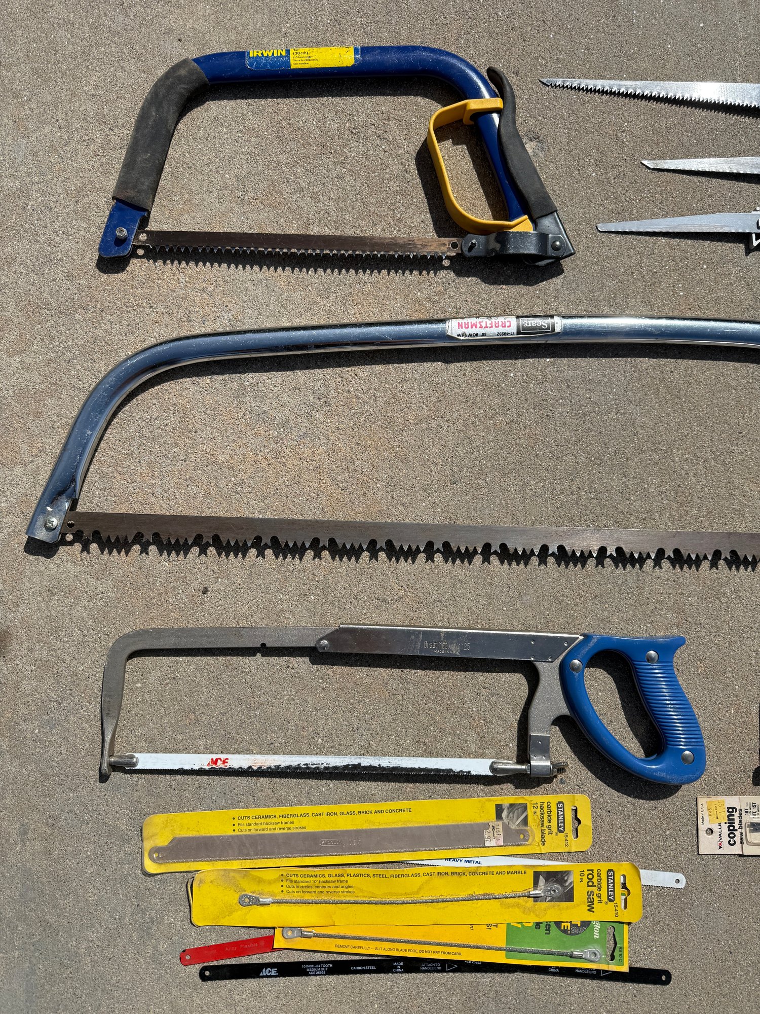 An Assortment Of Hand Saws With A Variety Of Blades #231197 ...