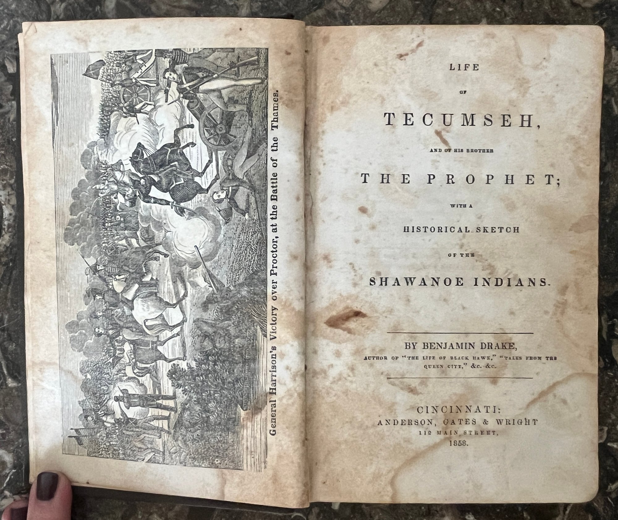 1858 - Life Of Tecumseh, And His Brother The Prophet - Benjamin Drake ...