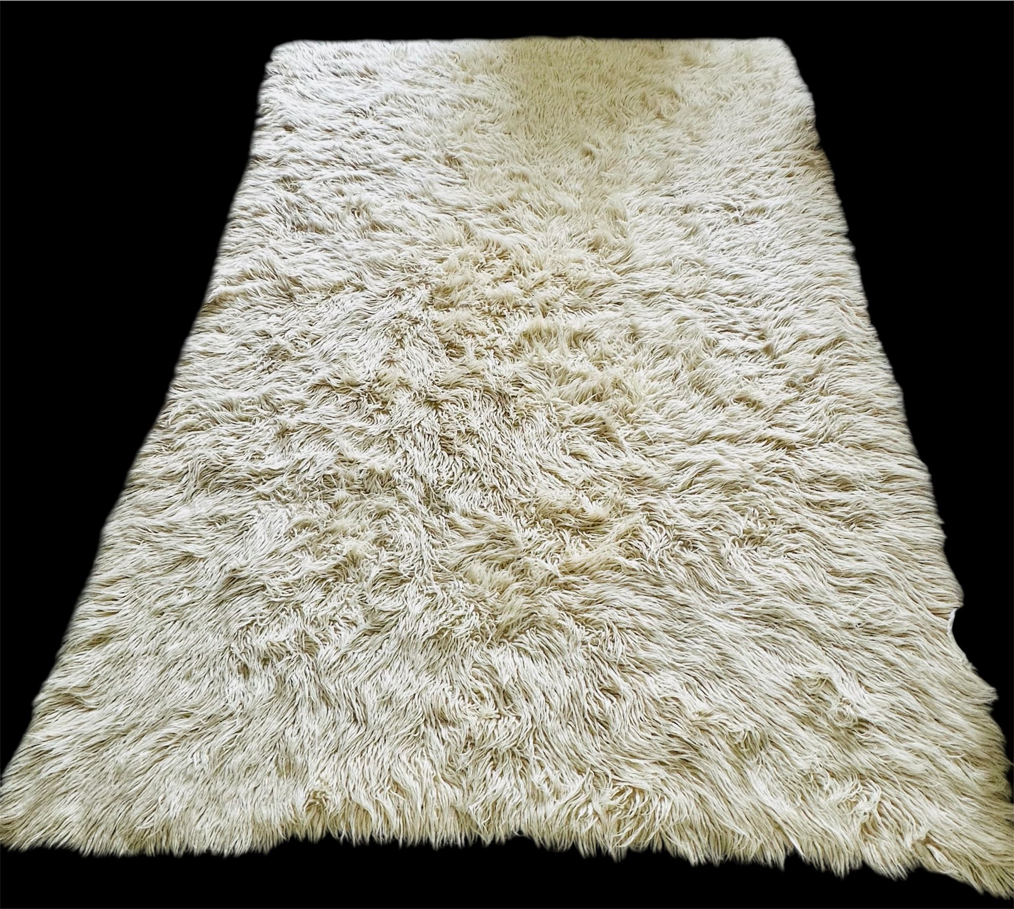 Genuine Greek Flokati Natural Sheep Wool Rug #240458 | Auctionninja.com
