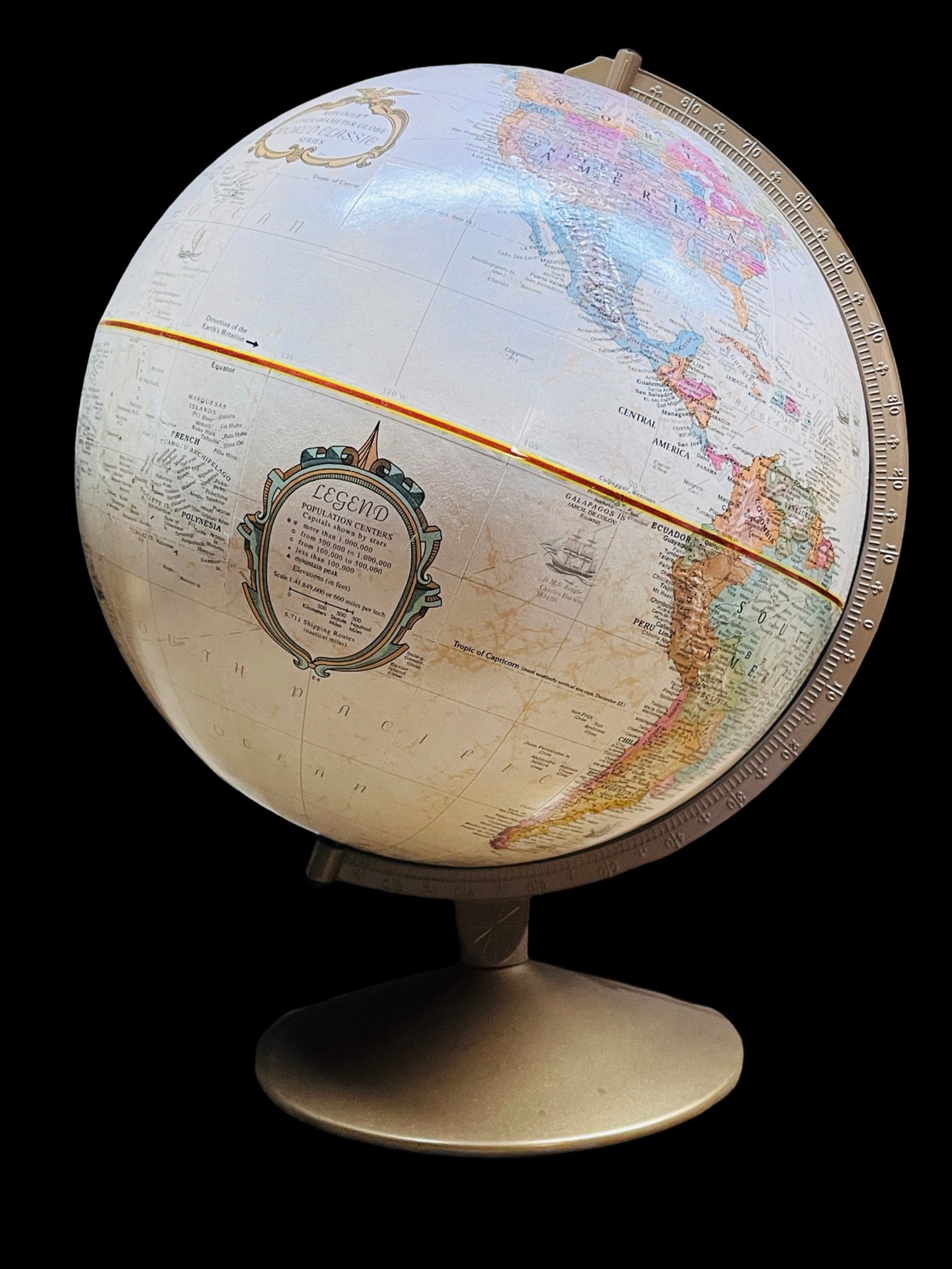 Vintage Replogle 12 Inch Diameter Globe World Classic Series 2 Of 2 ...