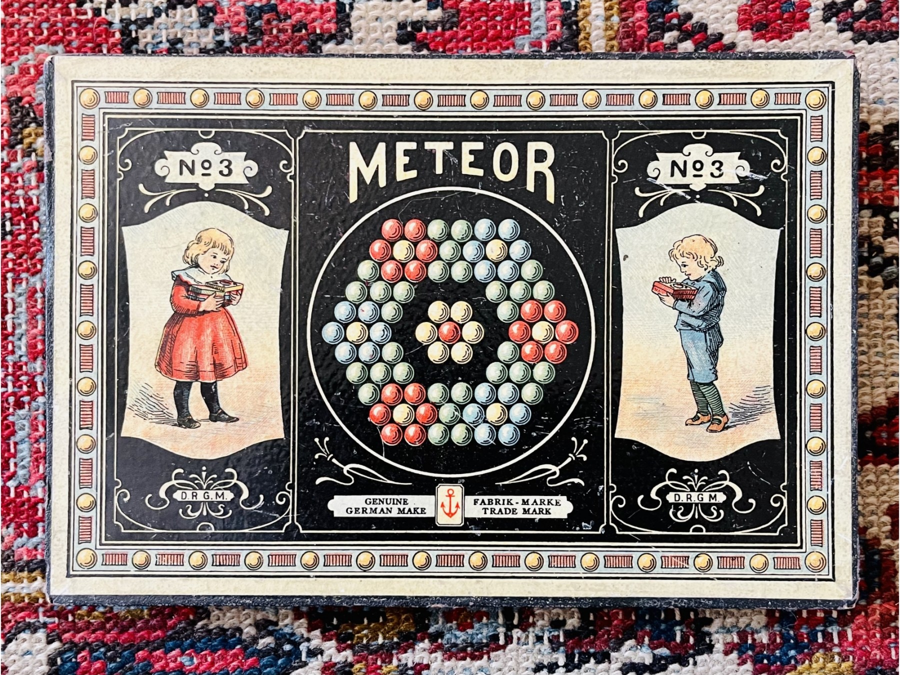 Antique Meteor Marble Game #3 In Original Box #56078 | Auctionninja.com