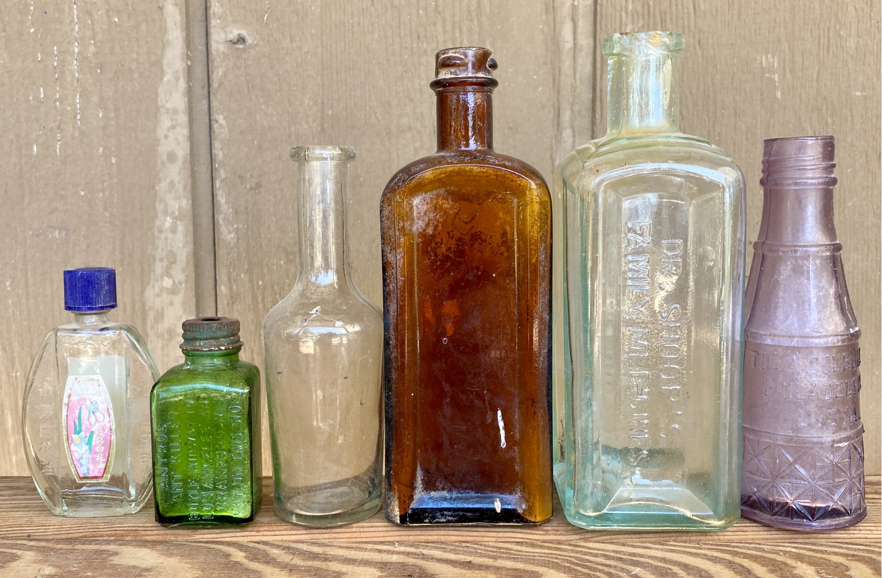 Lot Of Antique Bottles: Purple The A. Colburn Co. Philadelphia Bottle ...
