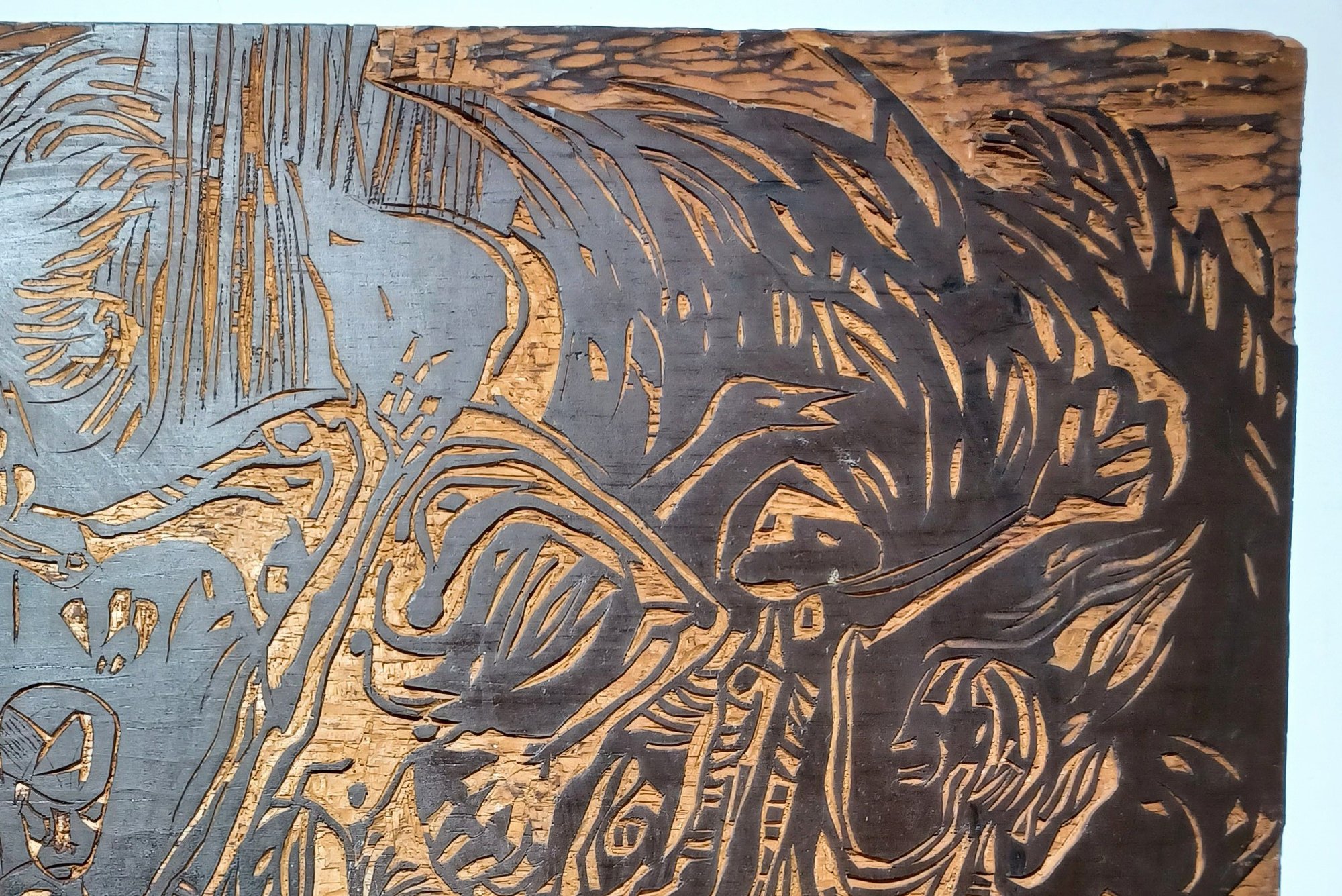 1961 Lester Schultz Listed American Original Wood Block Figures ...