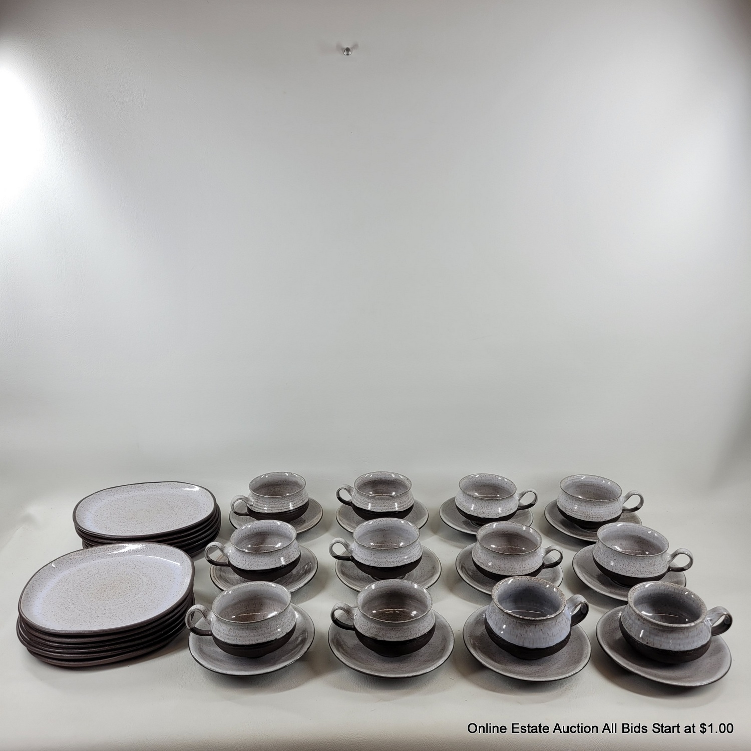 36-Piece Vintage Ditlev Danmark Pottery Set Of Cups, Saucers, And Small ...