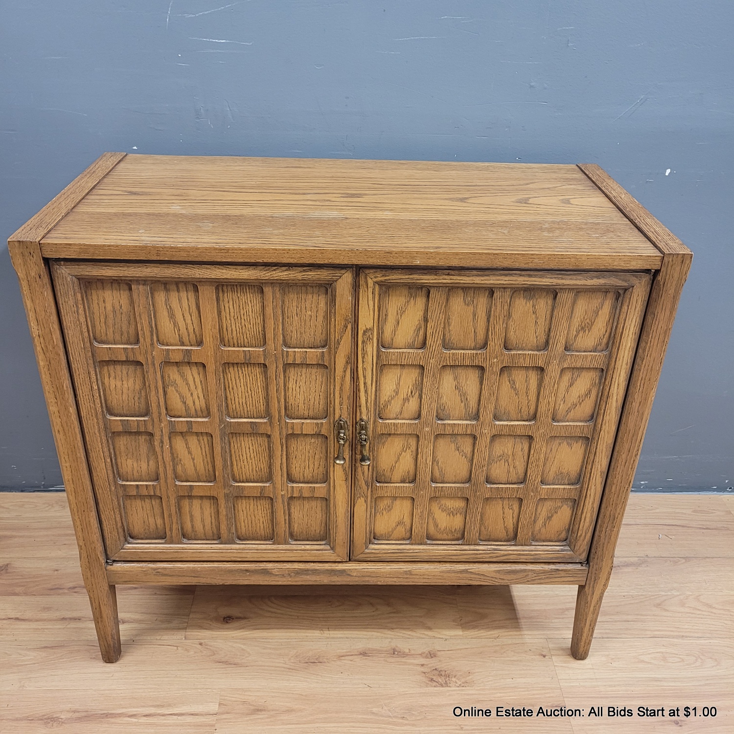 Davis Cabinet Co. Oak Small Cabinet With Adjustable Shelf (LOCAL PICK ...