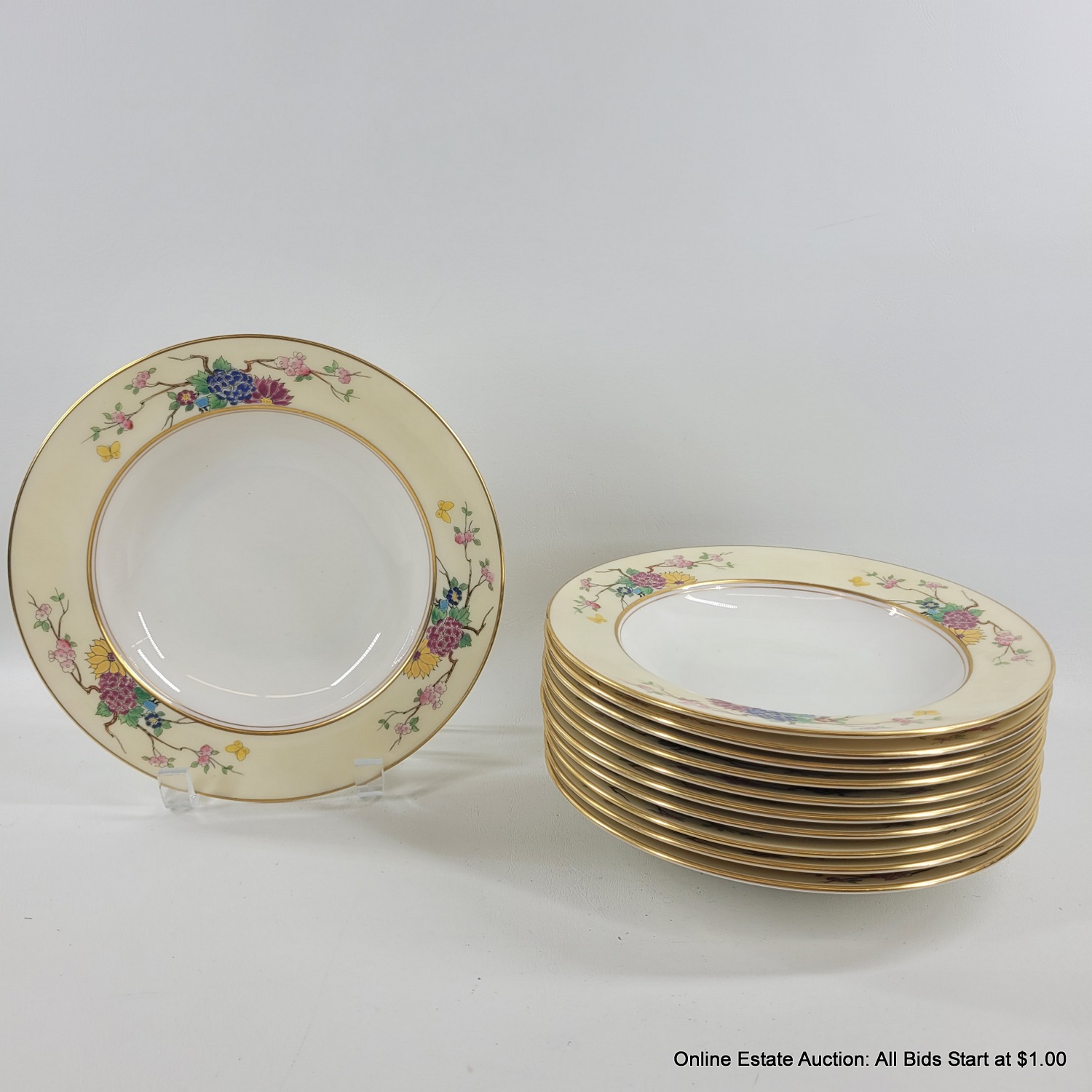 11 Lenox Mandarin Line Made Exclusively For Ovington Bros. 8.5" Soup ...