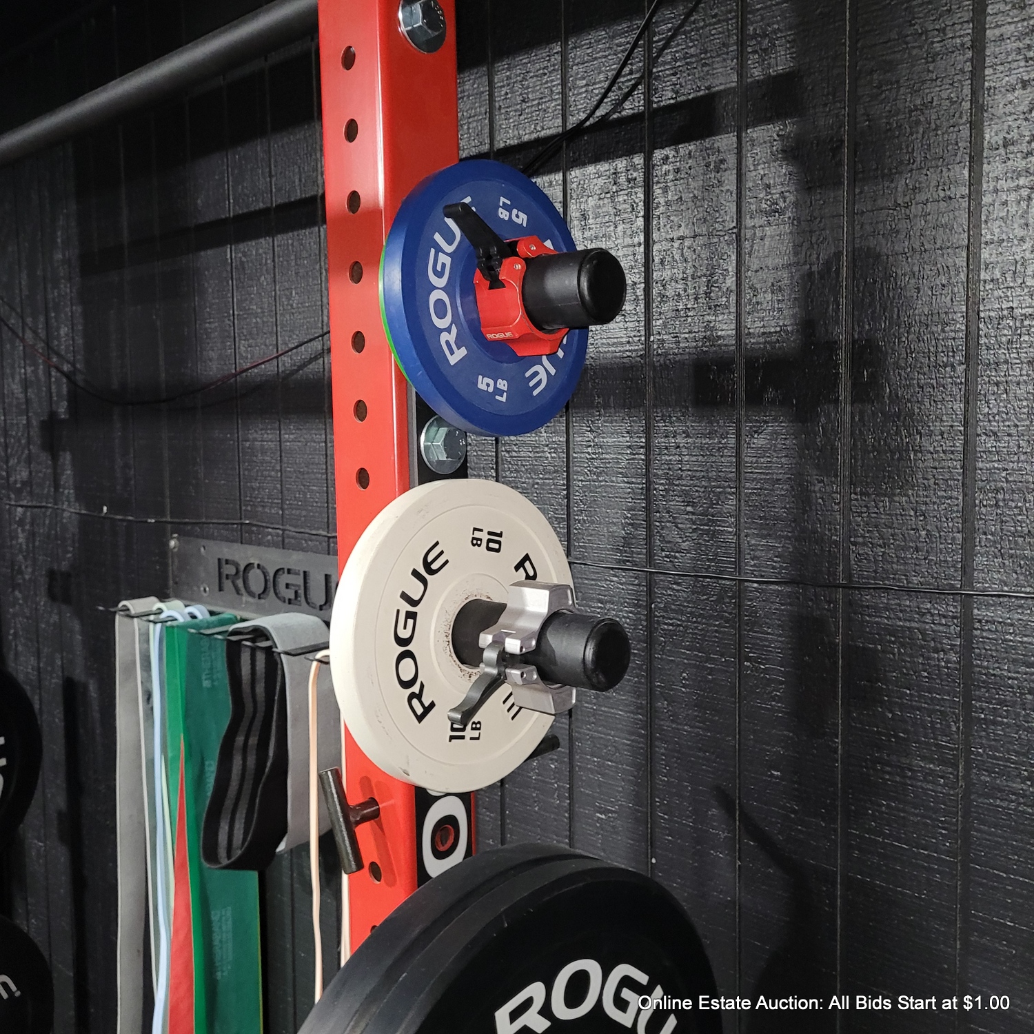 Rogue Squat Rack With 2 Olympic Bars & Weights Currently Disassembled ...