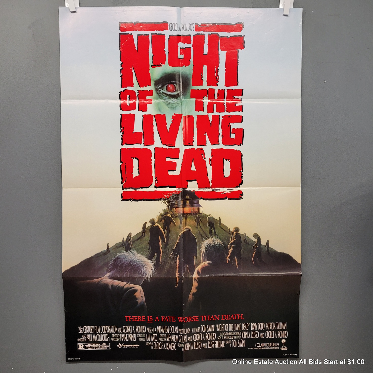 Vintage One Sheet Movie Poster: Night Of The Living Dead: Tony Todd ...