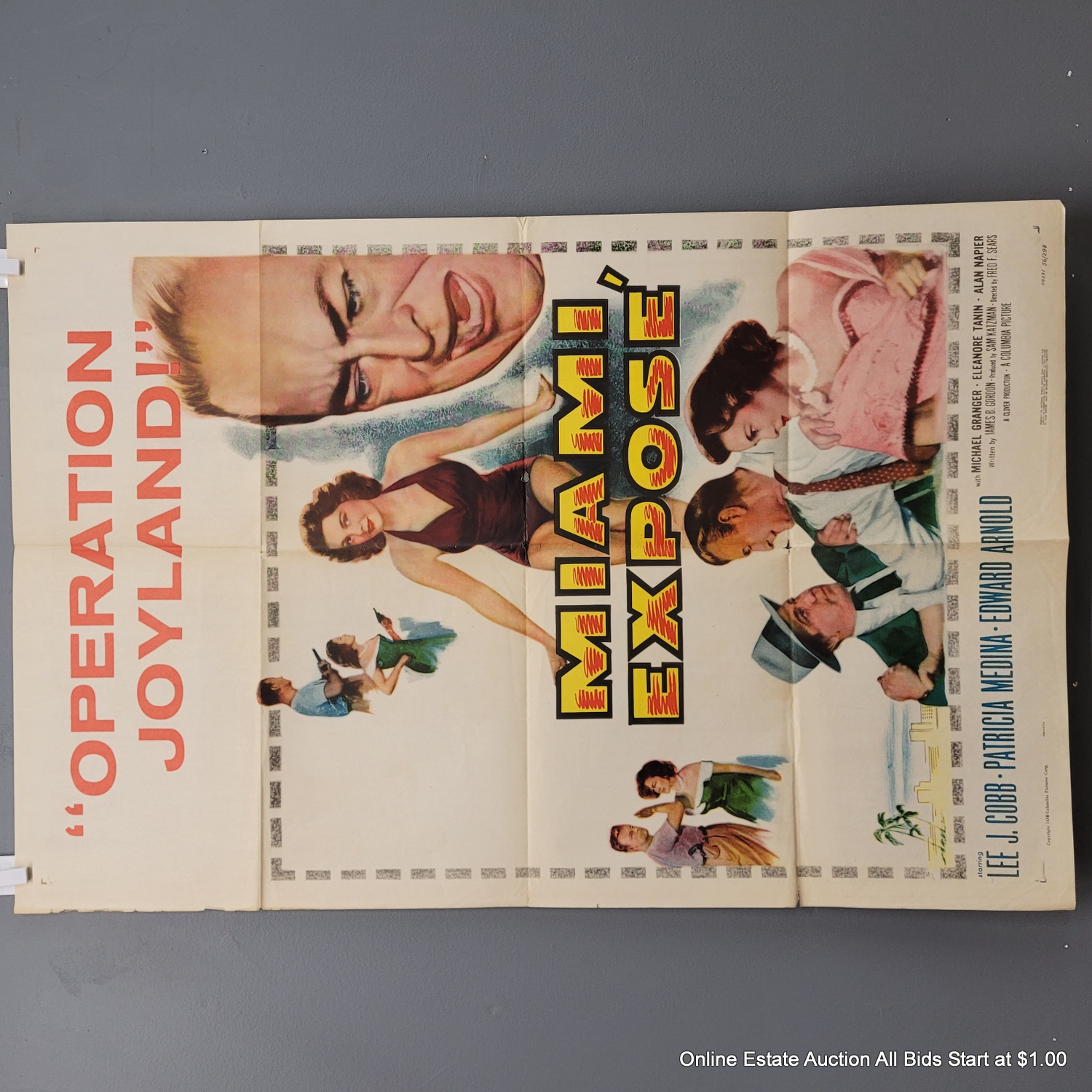 Vintage One Sheet Movie Poster: Miami Expose': Lee J. Cobb 1956 #39559 ...