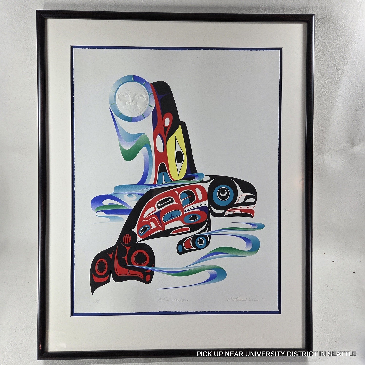 Marvin Oliver 1995 Embossed Serigraph 175/449 Moon Catchers (SEATTLE ...