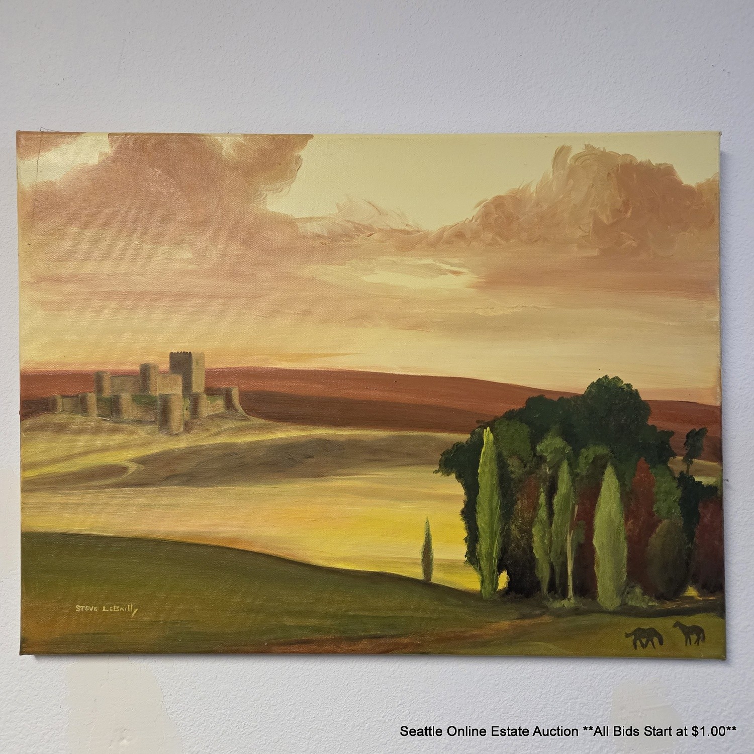 Steve LeBailly Original Oil Painting On Canvas Of Magana Castle #48504 ...