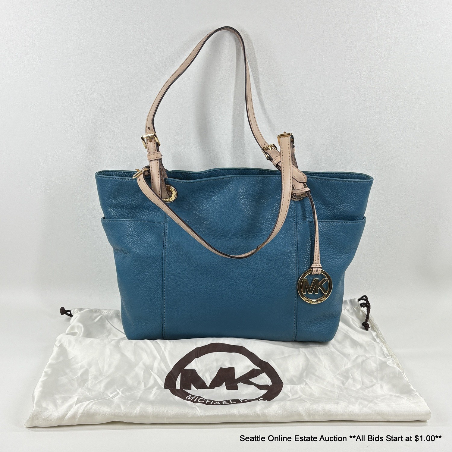 Michael By Michael Kors Leather Shoulder Bag With Dust Bag #46789 ...