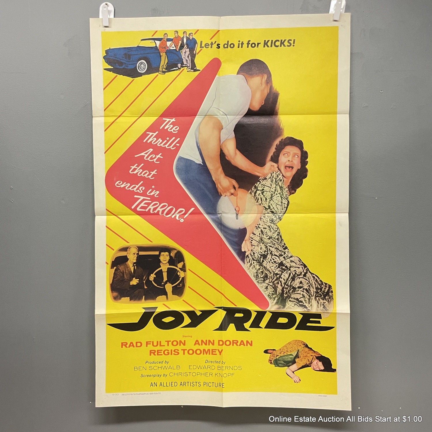 Vintage Movie Poster :Joy Ride: Rad Fulton 1958 #32643 | Auctionninja.com