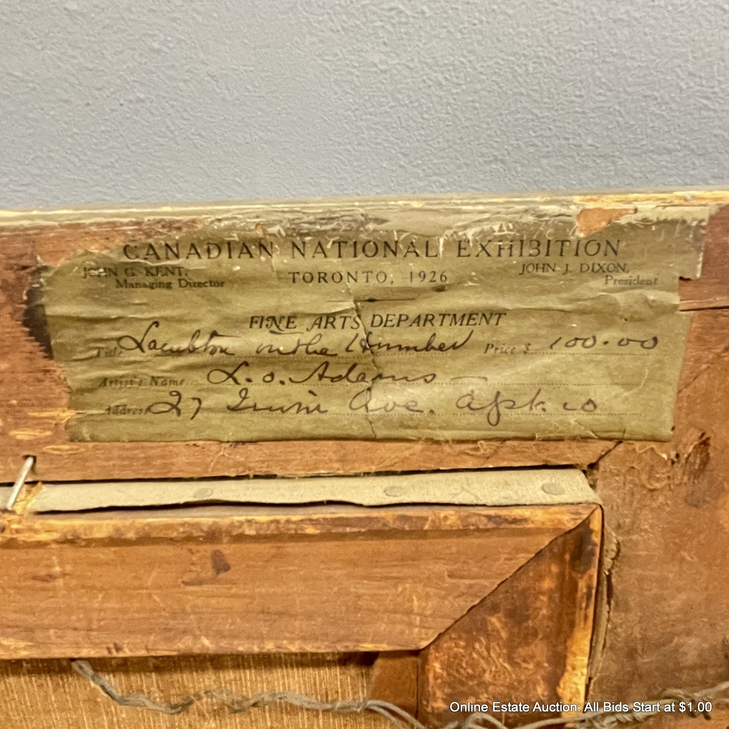 Signed Lily Osman Adams (1865-1945) Oil On Canvas Original Landscape ...