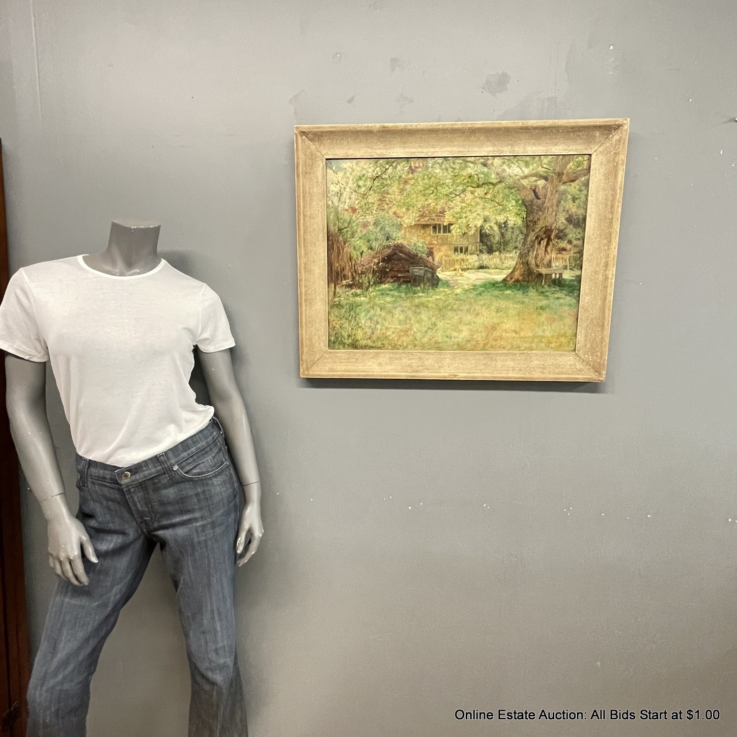 Signed Val Davis (1854-1930) Oil Painting Titled The Millers Home ...