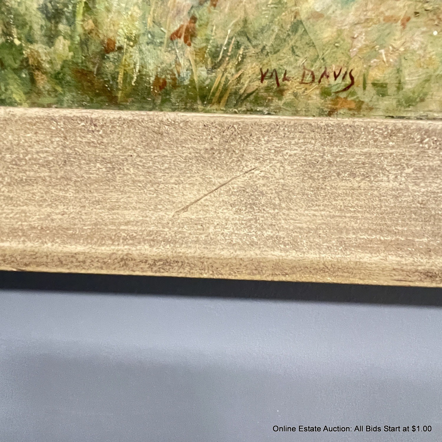 Signed Val Davis (1854-1930) Oil Painting Titled The Millers Home ...