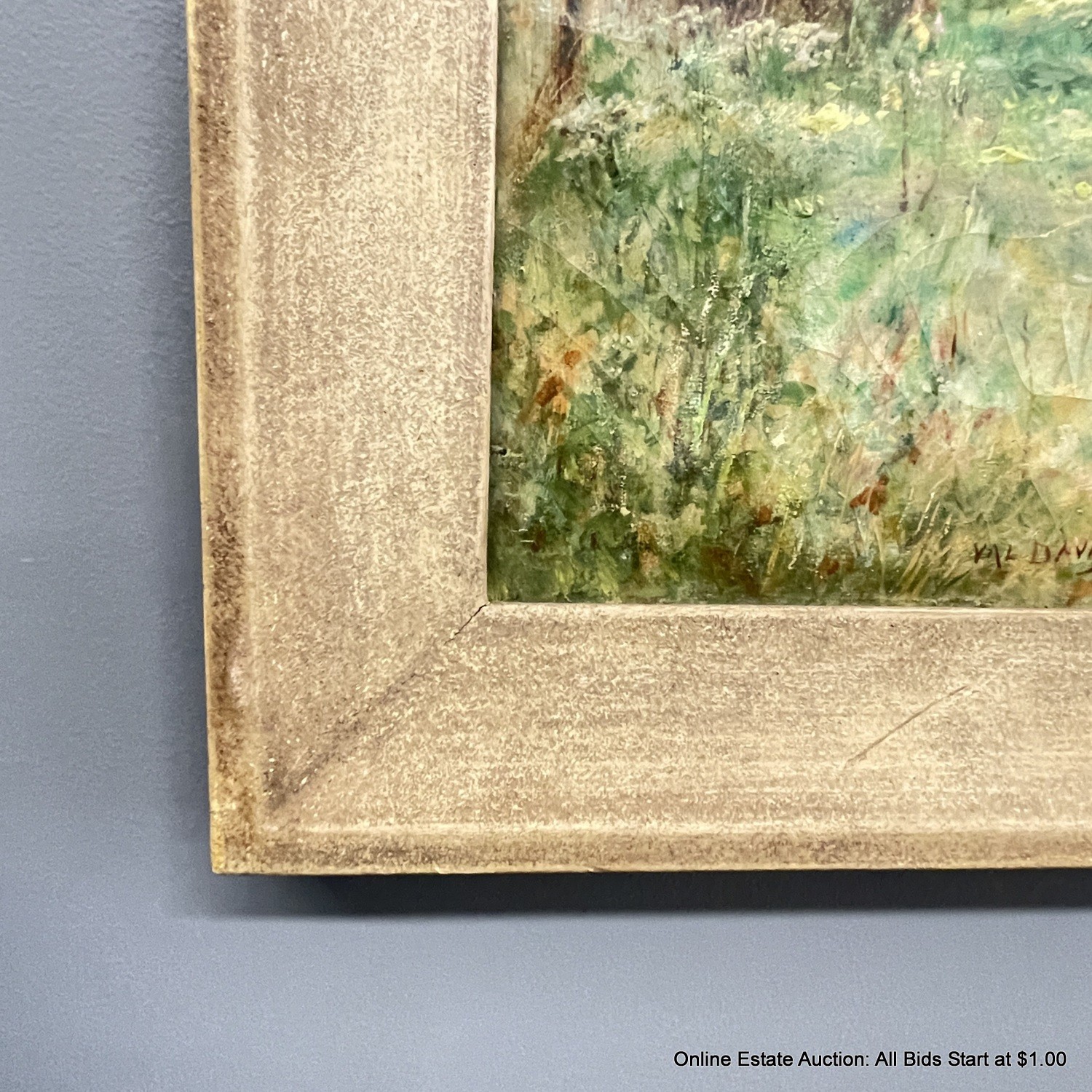 Signed Val Davis (1854-1930) Oil Painting Titled The Millers Home ...