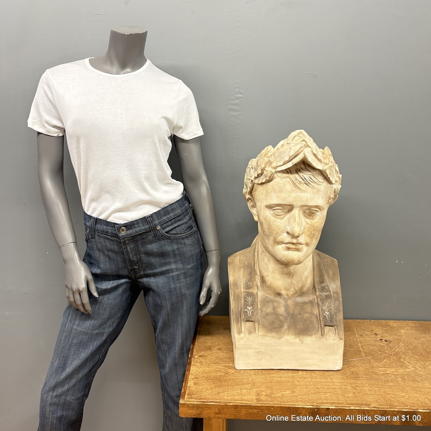 Napoleon Bonaparte As Caesar With Laurel Wreath Plaster Bust After ...