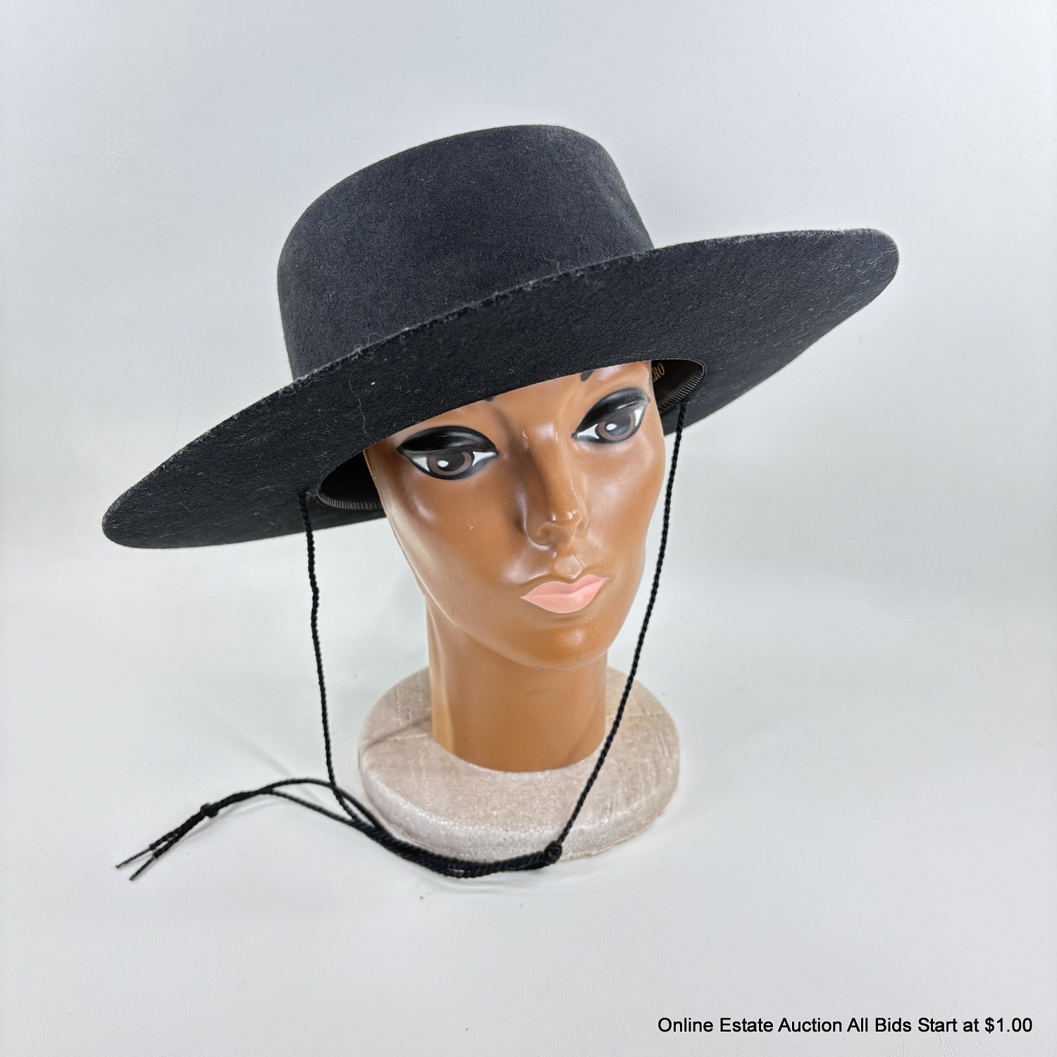 Vintage Golden Gate Hat Co. Bolero Black Felt Hat With Black Trim ...