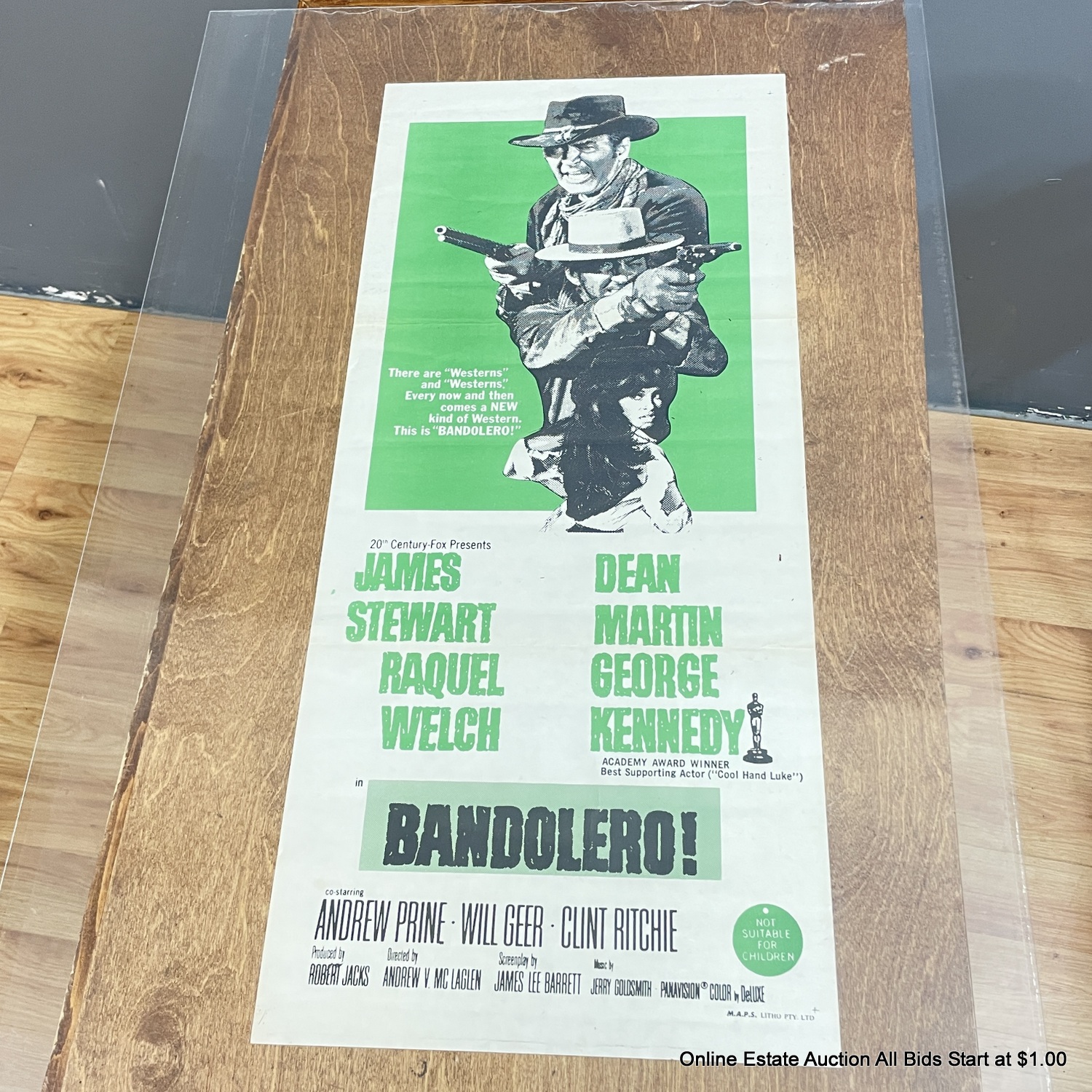 Vintage Bandolero Poster James Stewart Raquel Welch Dean Martin George ...