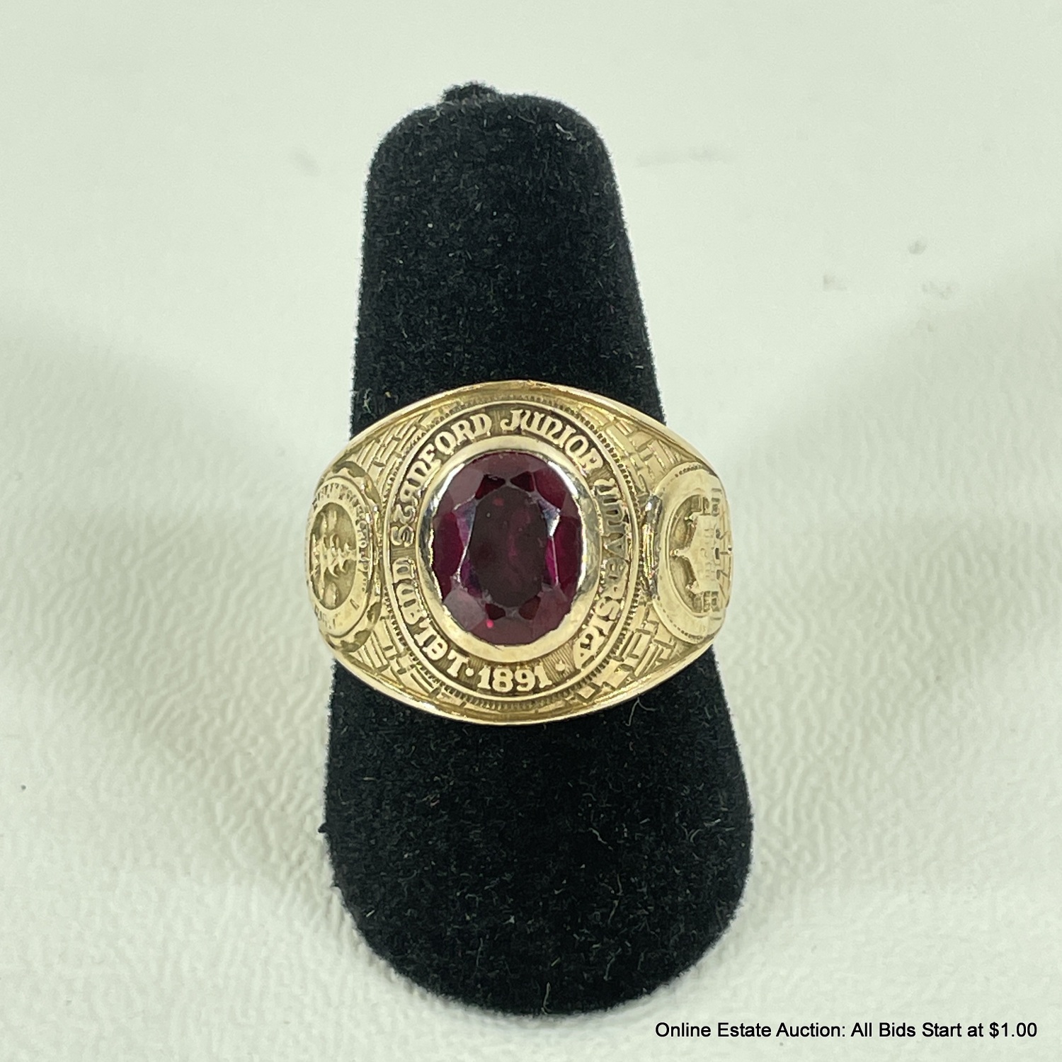 Stanford Junior University 10K Gold Class Ring Size 6.5 Total Weight 7 ...