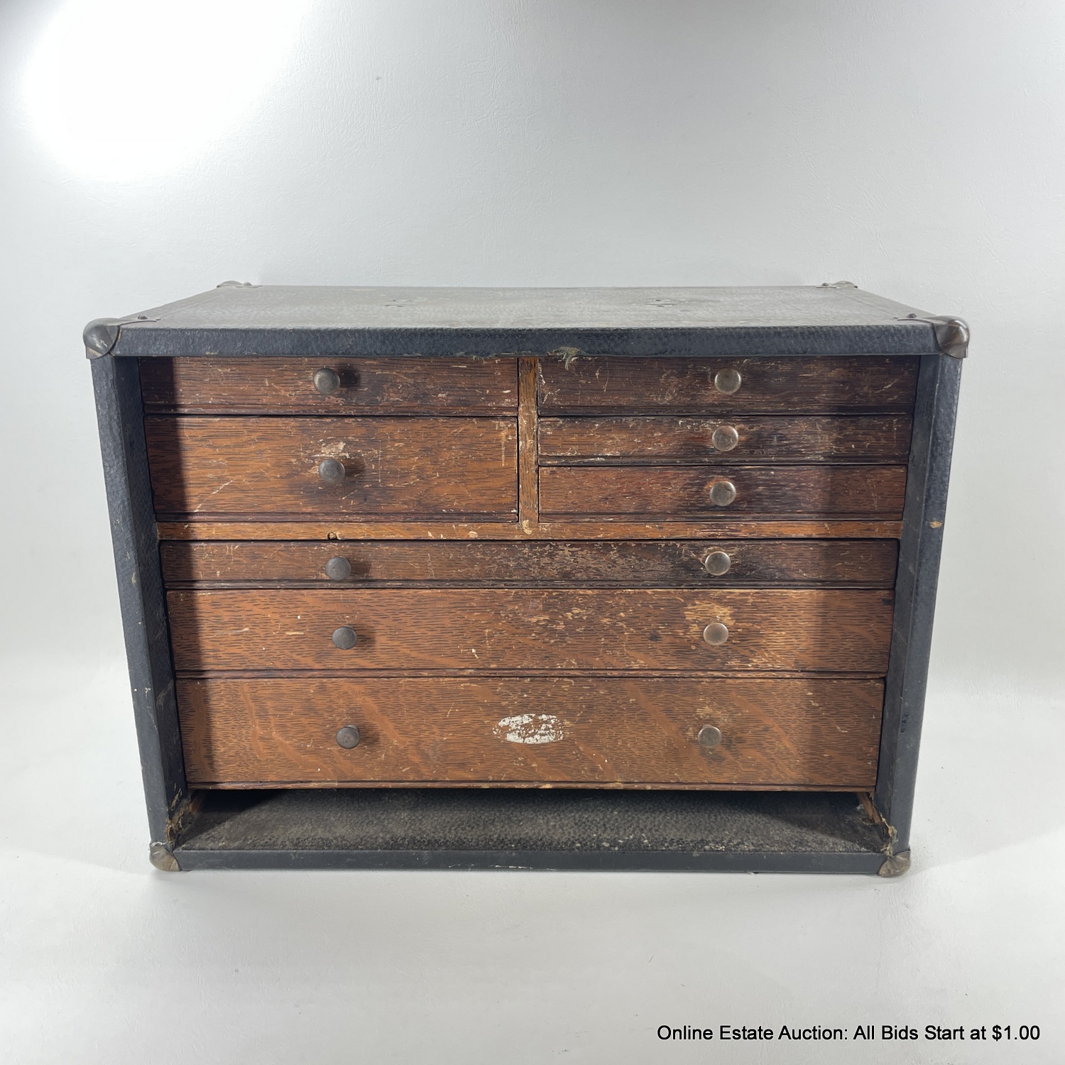 Vintage Bench Top Tool Storage Chest #32719 | Auctionninja.com