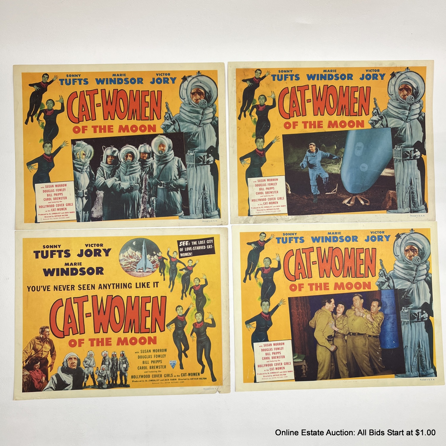 Vintage Movie Lobby Card 4-Piece Set :Cat-Women Of The Moon: Sonny ...