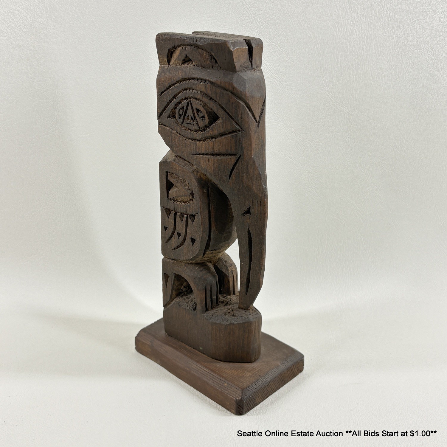 Paul Johnson Signed Vintage Tlingit 9" Wood Carving From Angoon, Alaska ...