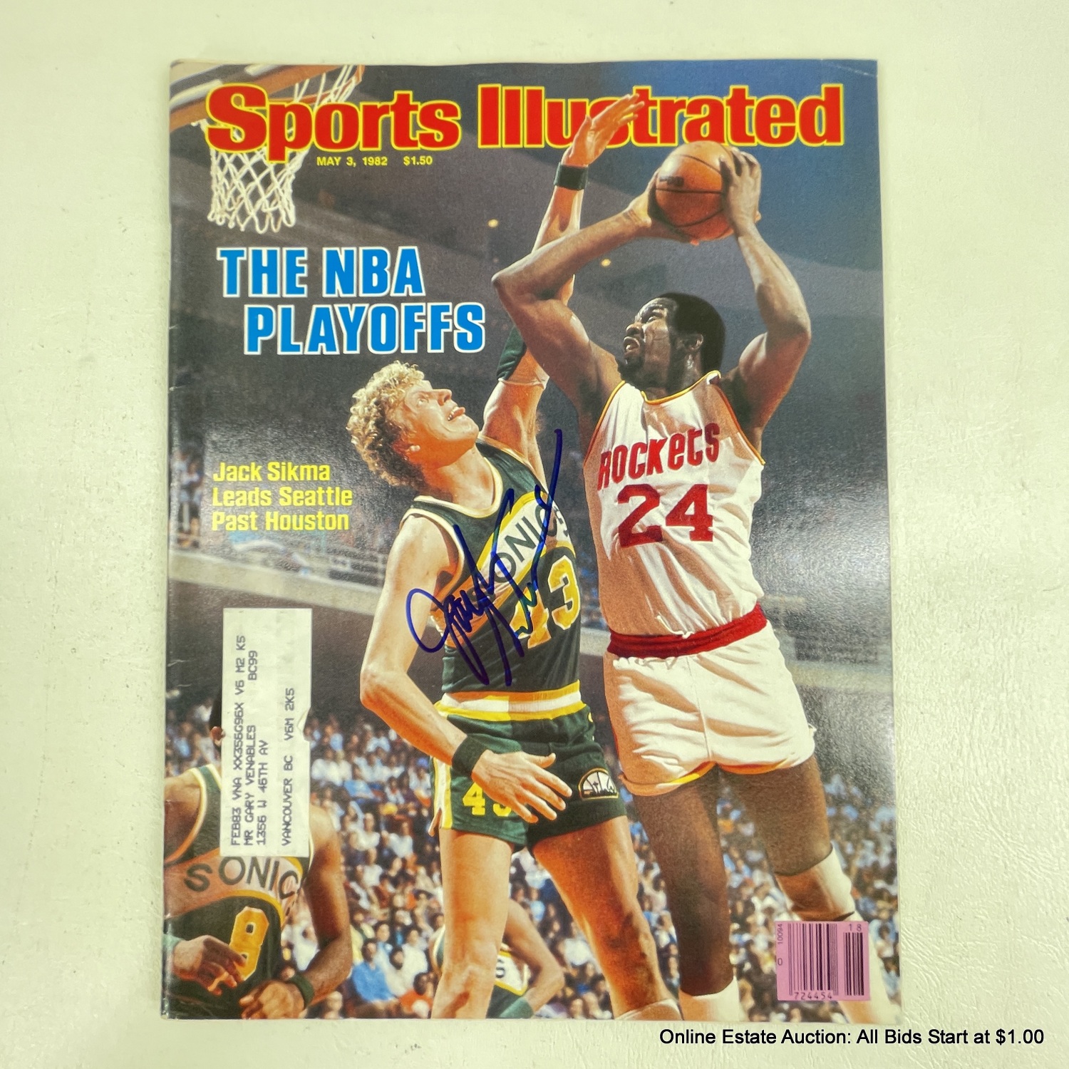 Jack Sikma Autographed Sports Illustrated Magazine May 1982 #34480 ...