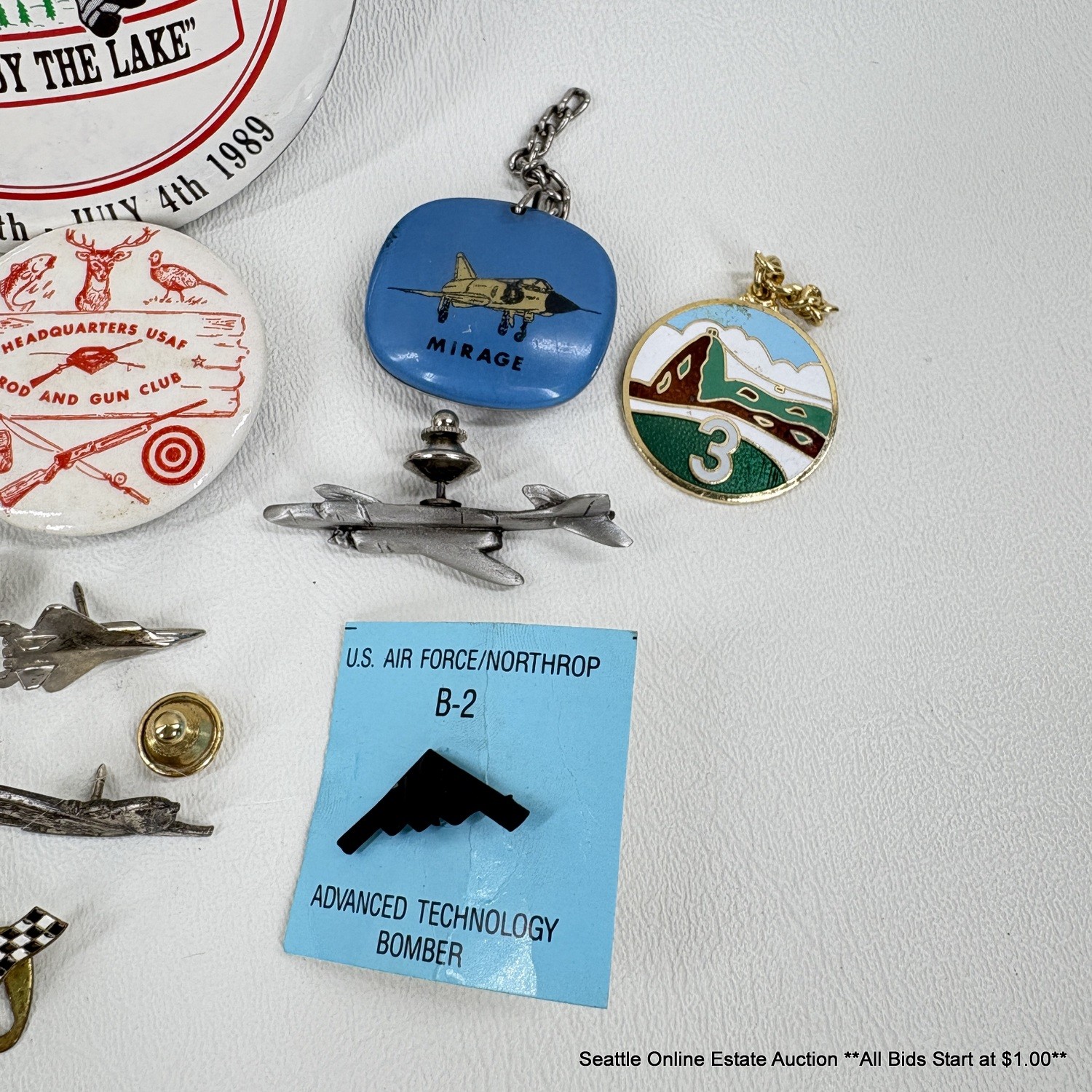 Assorted Vintage Buttons And Pins Including JFK Inauguration Button ...