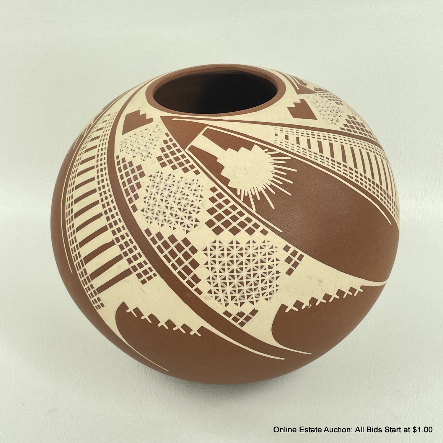 Signed Mireya Quezada Hand Painted Southwestern Native American Pottery ...