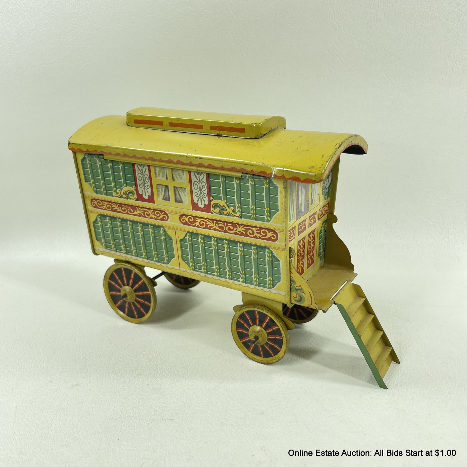 1937 W & R Jacob & Co Caravan Chad Valley Toy Biscuit Tin #34759 ...