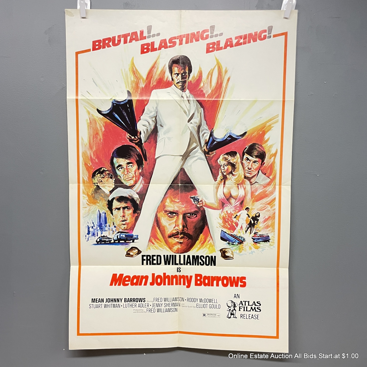 Vintage Movie Poster :Mean Johnny Barrows: Fred Williamson 1975 #32756 ...