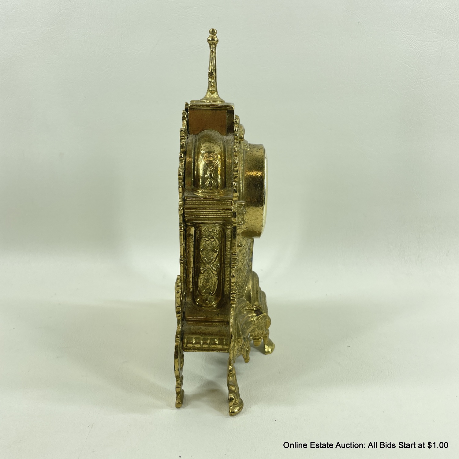 Vintage Uranio German Quartz Renaissance Gold Plated Mantle Clock ...