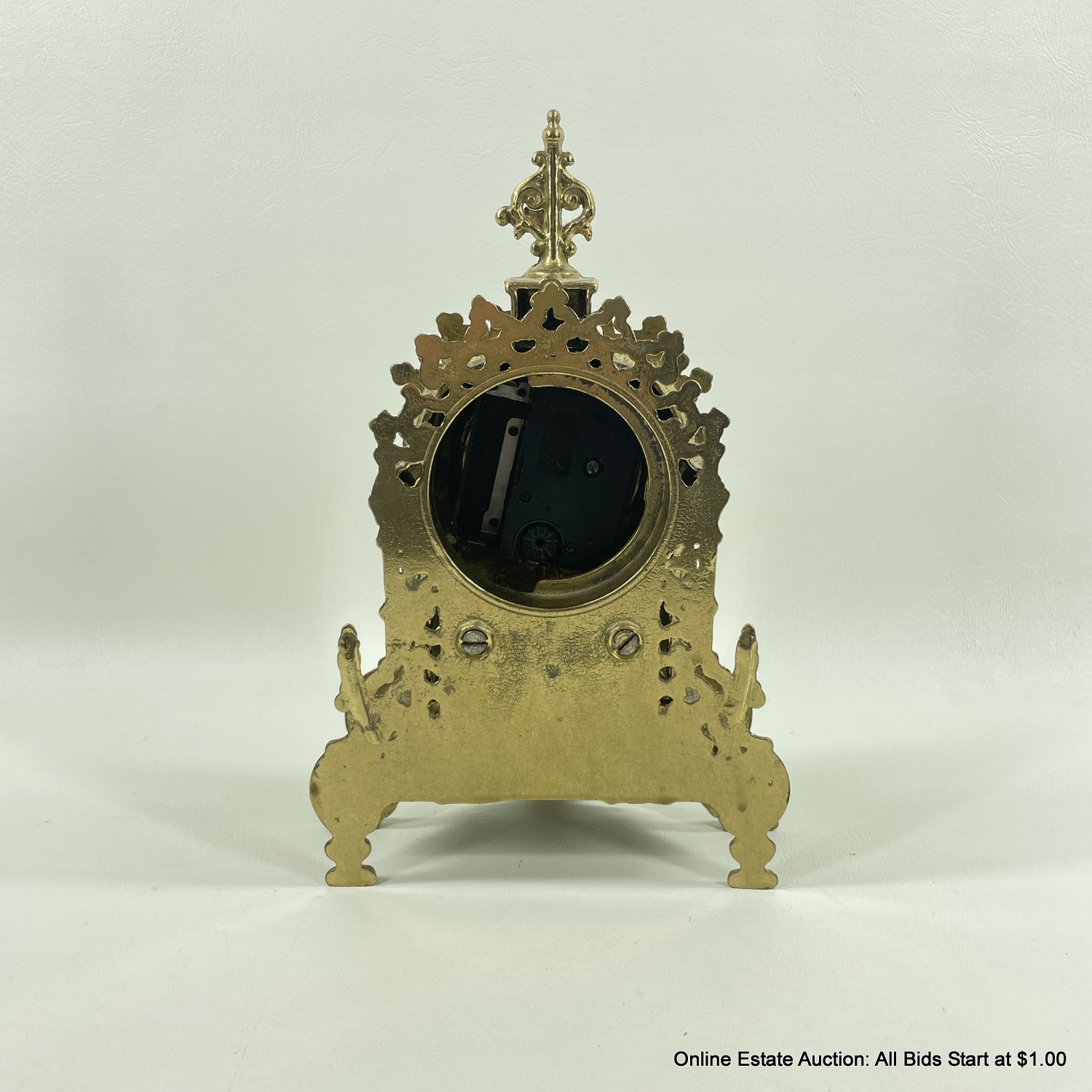 Vintage Uranio German Quartz Renaissance Gold Plated Mantle Clock ...