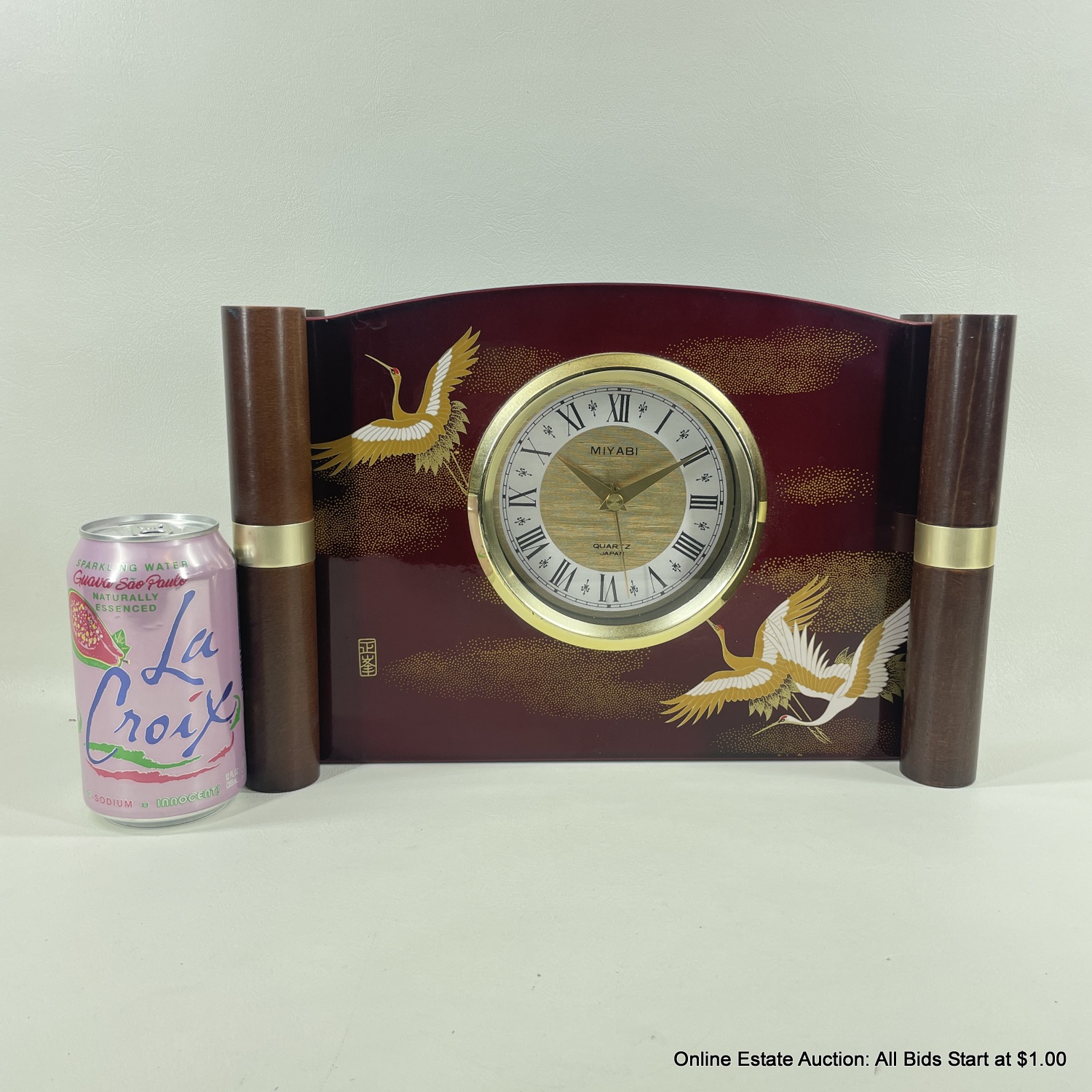 Vintage Miyabi Japanese Lacquered Quartz Mantel Clock #35517 ...