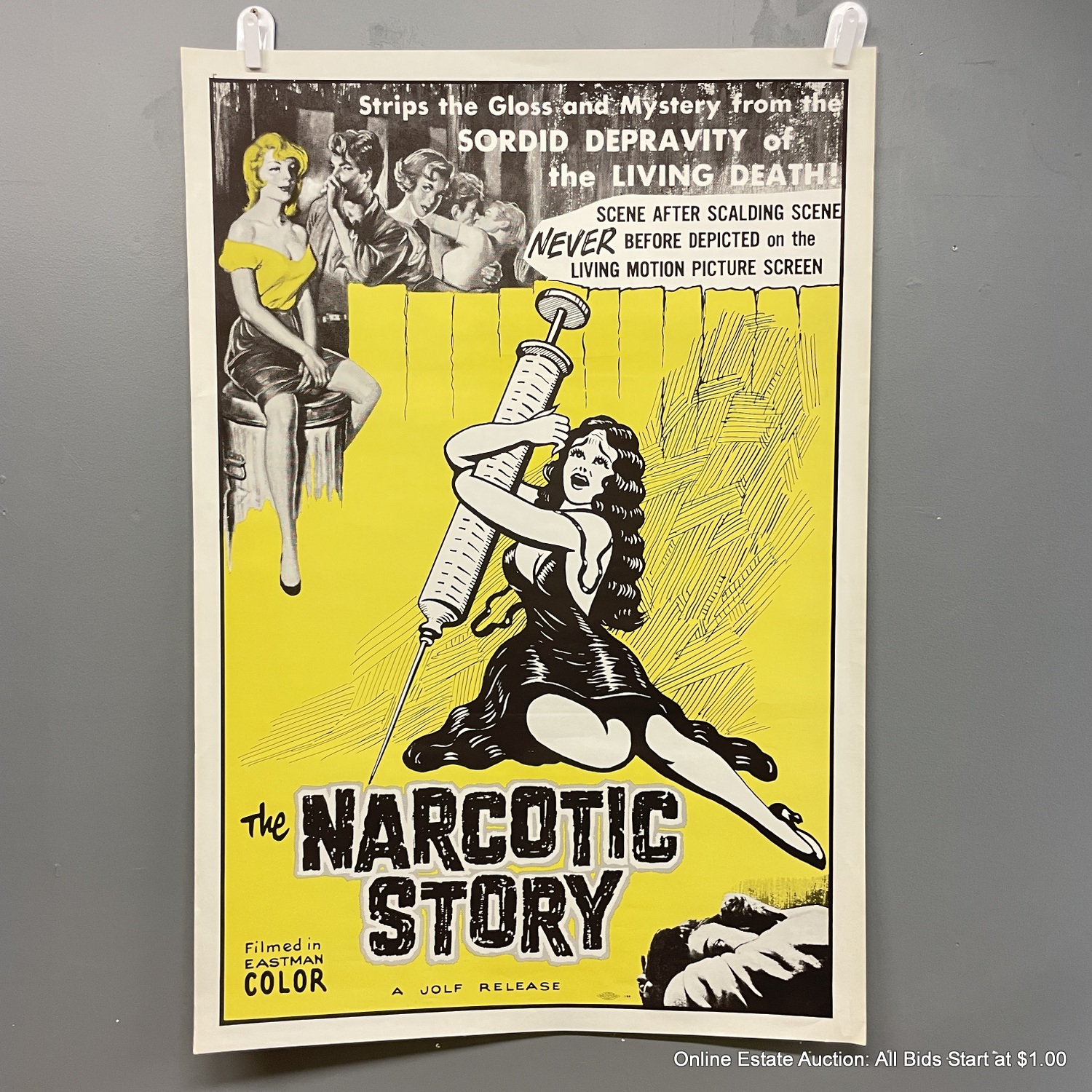 Vintage Movie Poster: The Narcotic Story: Art Gilmore 1958 #34265 ...