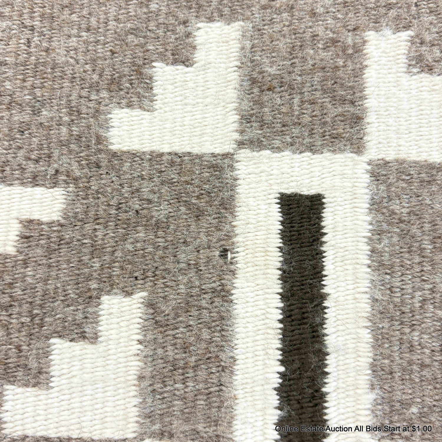 Lucille Silver Navajo Rug Two Grey Hills Navajo 52.75" Wool #42723 ...