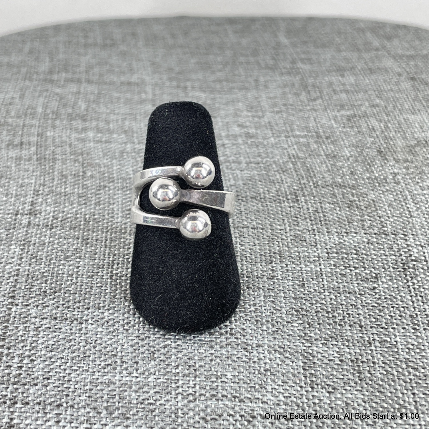 Vintage 60's Modernist AGE Norway Sterling 3 Prong Jester Ring Size 6 5 ...