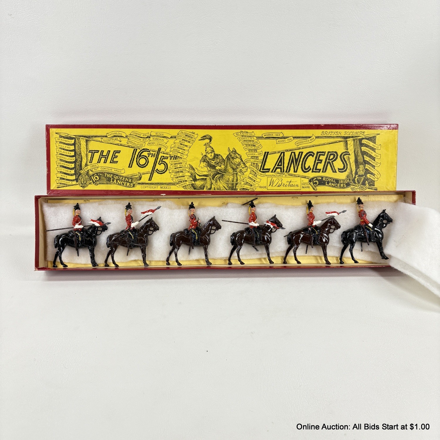 W. Britain Toy Soldiers Set No. 33 16th /5th Lancers In Original Box ...