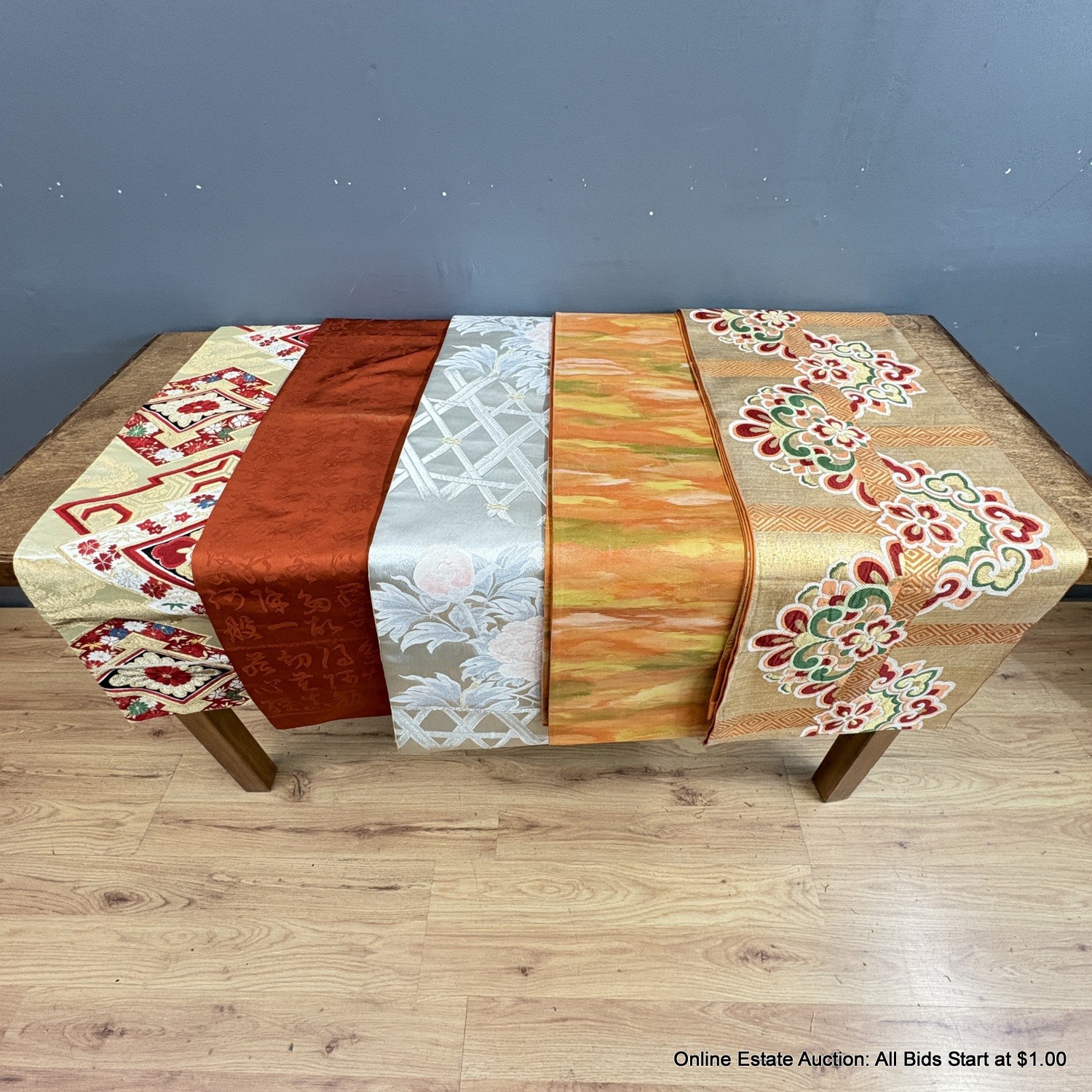 Five Vintage Japanese Obi Sashes #42079 | Auctionninja.com