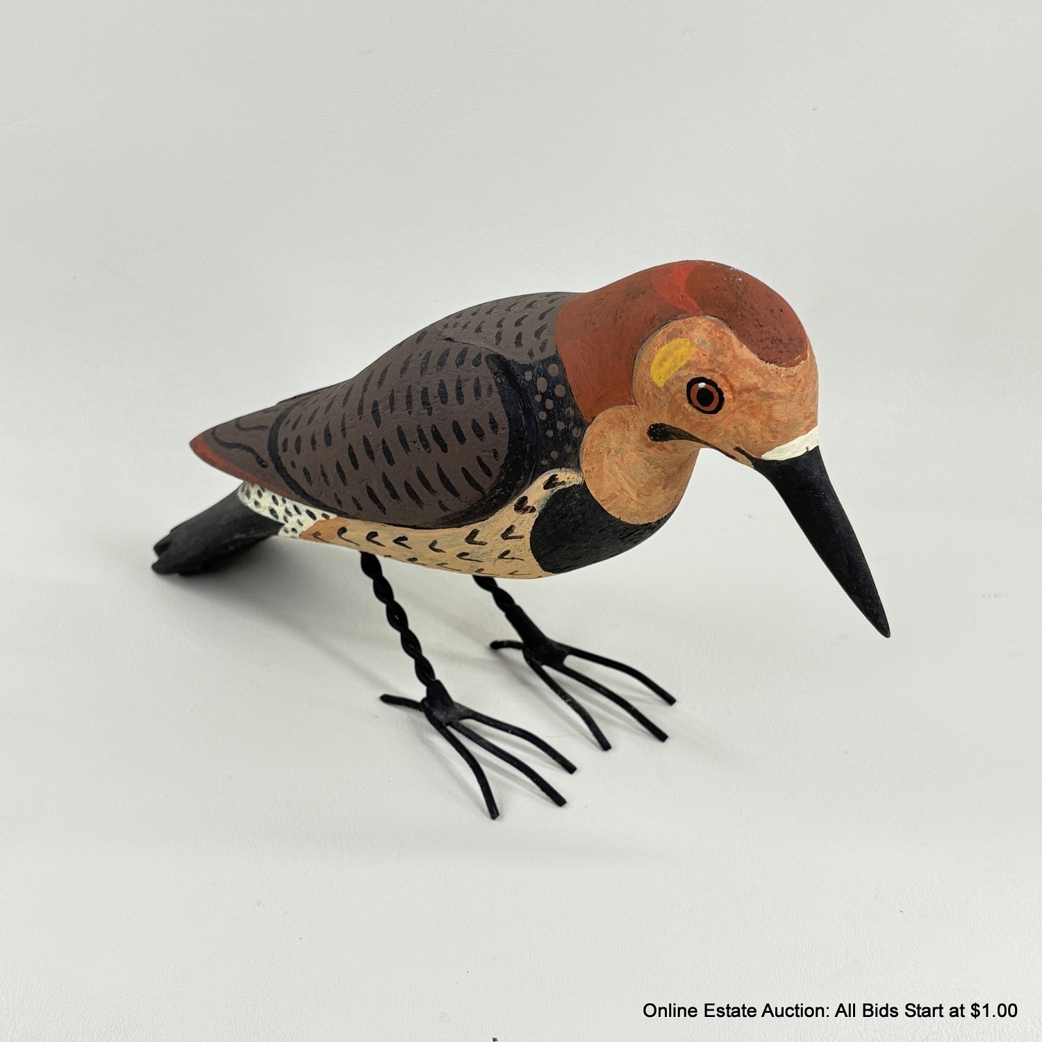 Michael Zitka Signed Flicker Woodpecker Bird Sculpture 2015 #42368 ...