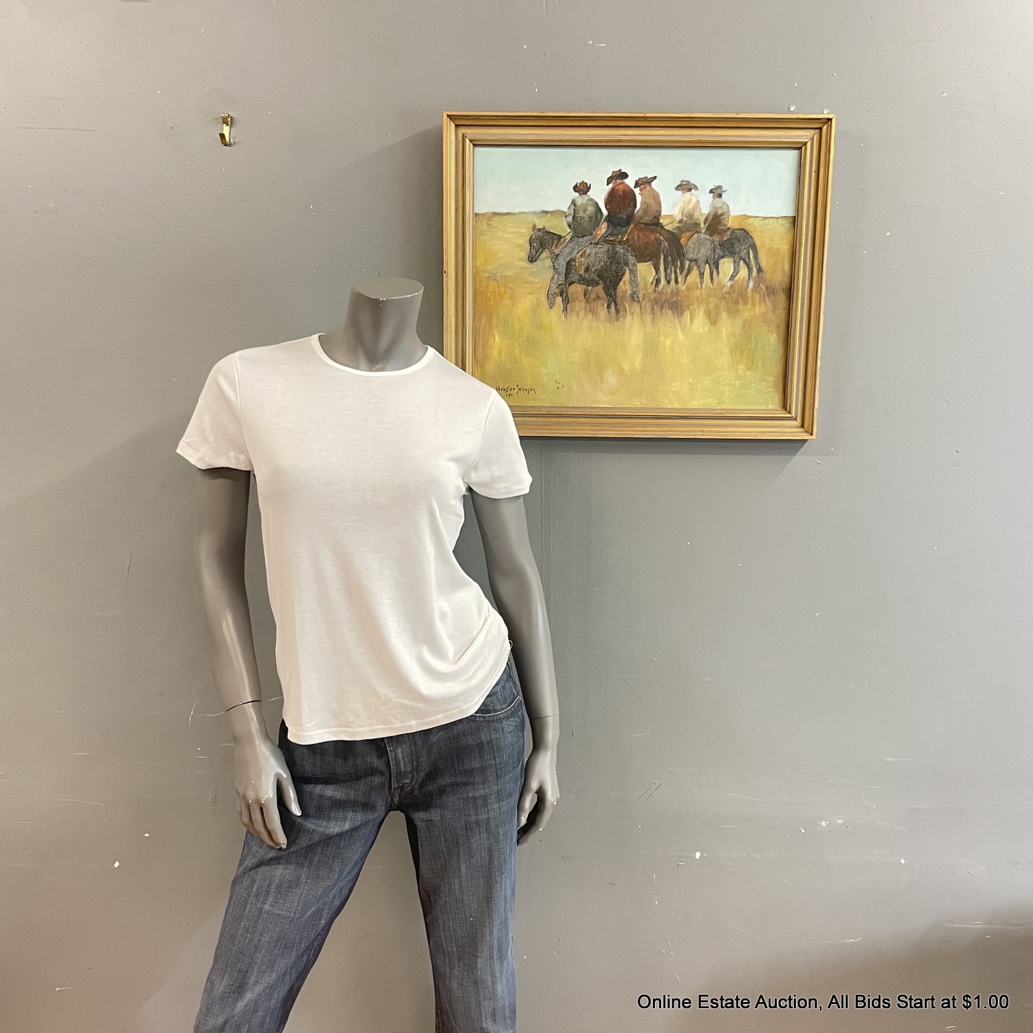 Webster Johnson Oil Painting On Canvas Panel Titled Start Of The ...