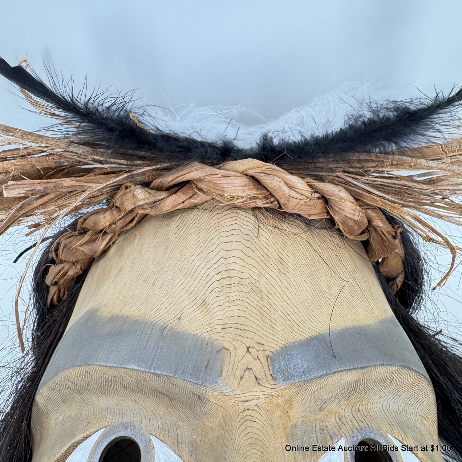 Micah McCarty, Makah, Signed Carved Cedar And Horse Hair Native ...