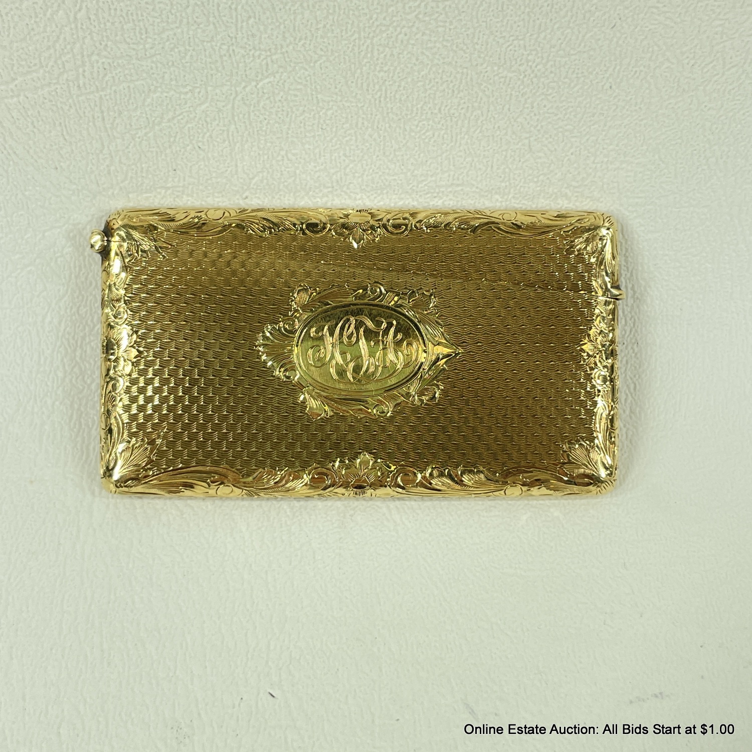 Antique 14K Yellow Gold Card Case 30 Grams #36589 | Auctionninja.com