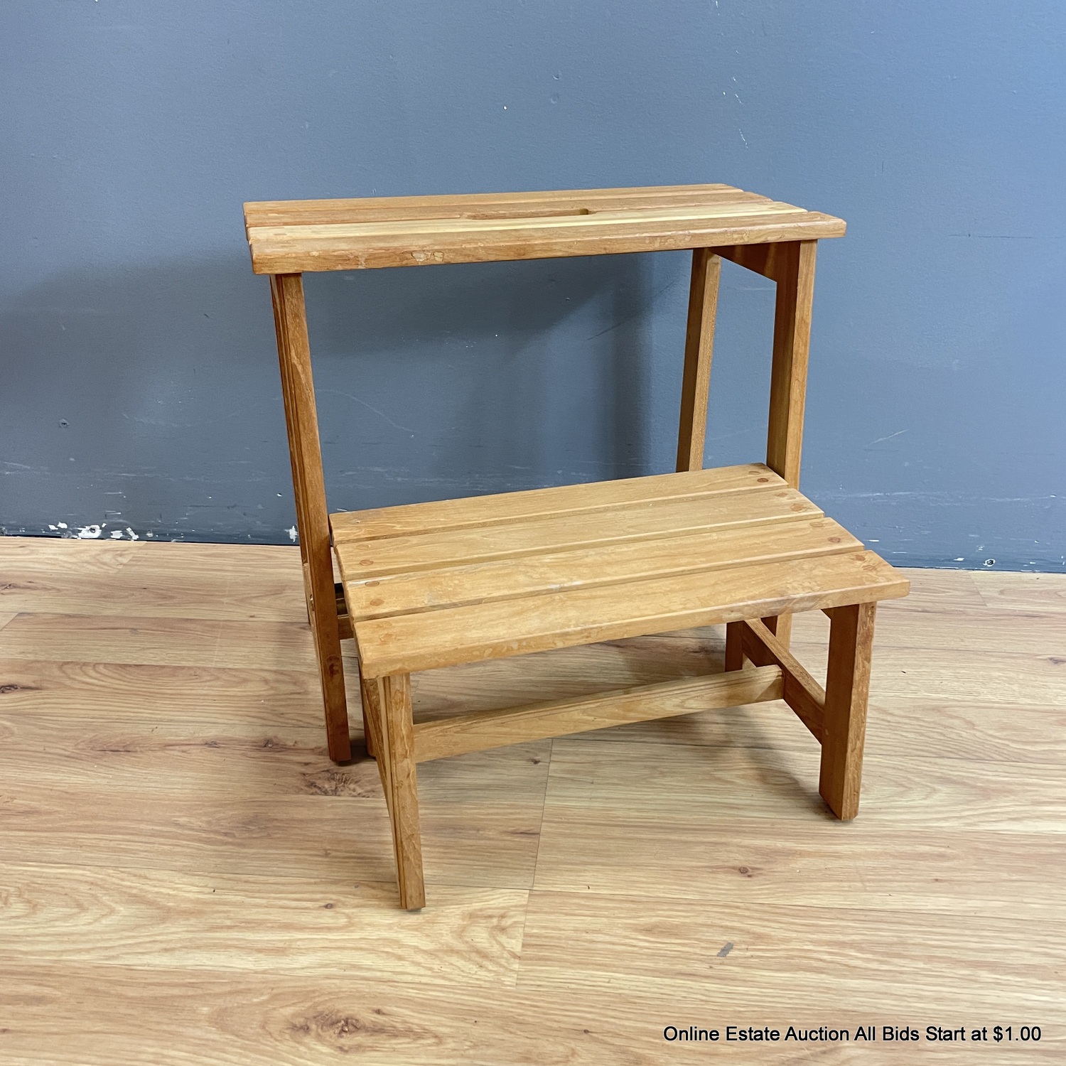 Smith & Hawken Teak Fold Out Step Stool (LOCAL PICKUP ONLY) #23483 ...